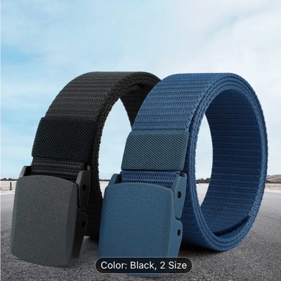 Amazon | Accessories | New Black Mens Basic Belt 2 Sizes Available ...